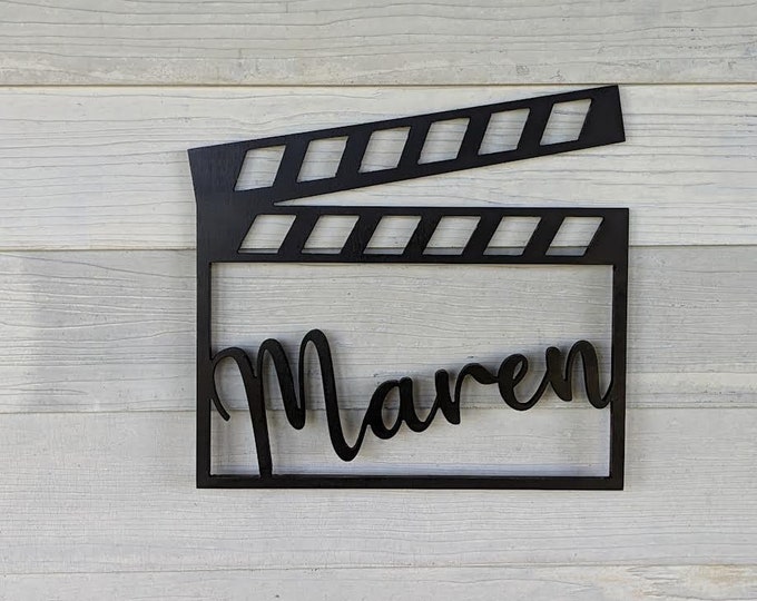Personalized Hollywood Film Clapper Director's Clapboard Custom Wooden ...