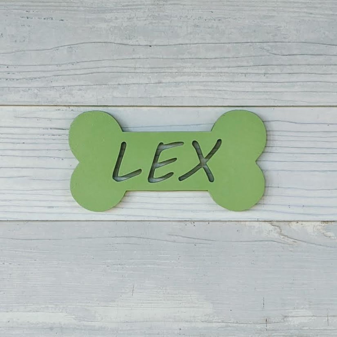 Personalized Dog Bone Name Sign, Birch Wood Sign for Dog, Dog Name Sign ...