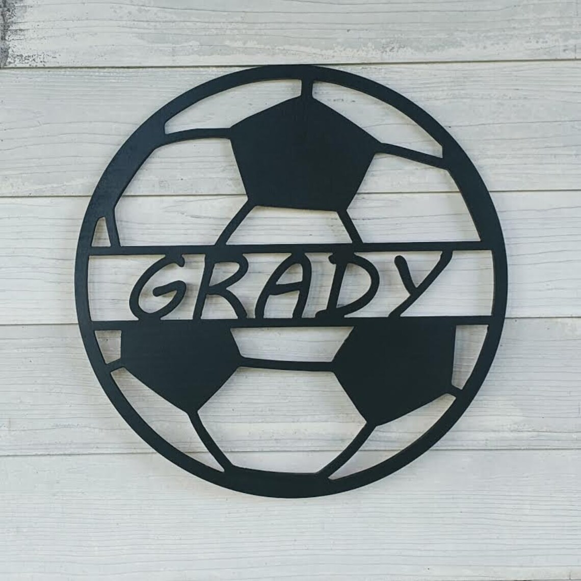 Wooden Soccer Ball Name Sign Personalized Soccer Ball Name - Etsy