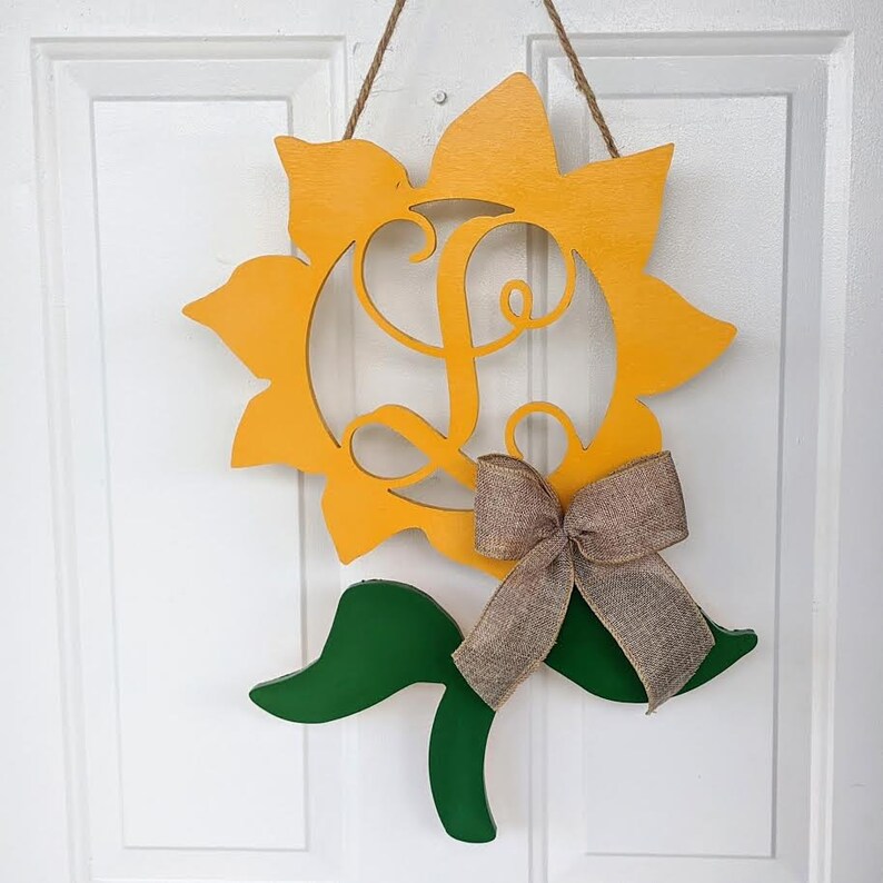 Sunflower Wooden Monogram 20 Sunflower Decor Custom - Etsy