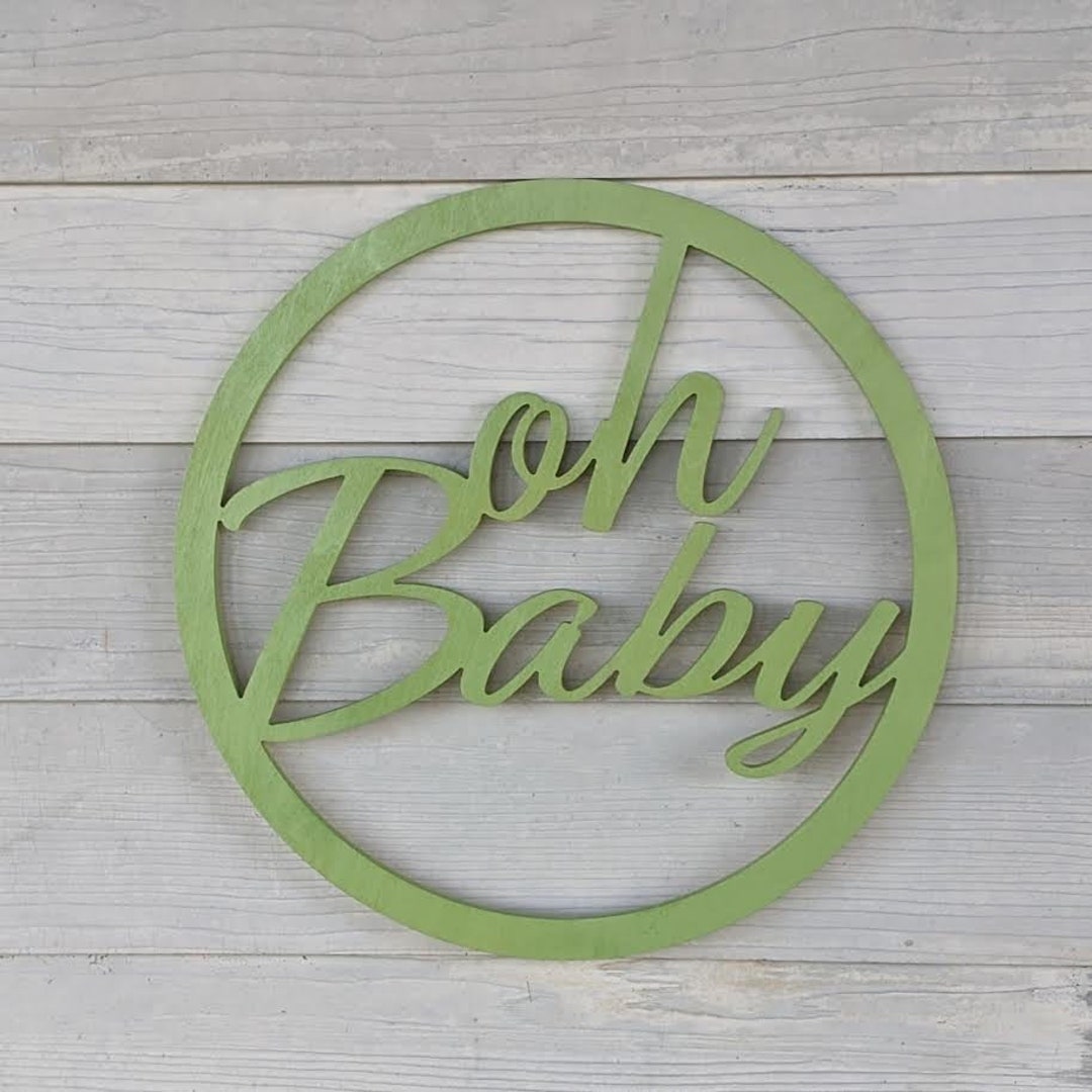 Oh Baby Sign: Wooden Baby Shower Backdrop, Nursery Decor - Etsy
