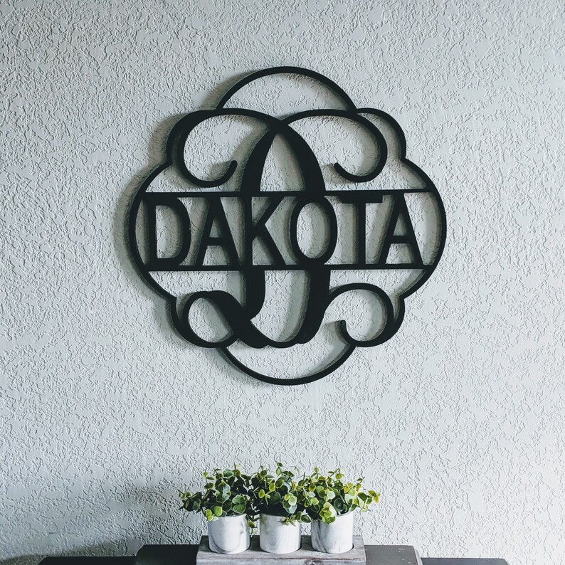 Personalized Family Name Sign Wood Large Initial Name Sign - Etsy