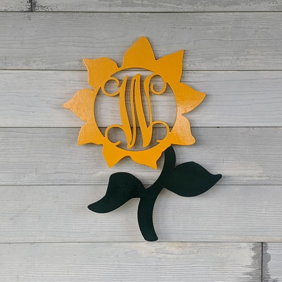 Sunflower Wooden Monogram 20 Sunflower Decor Custom - Etsy