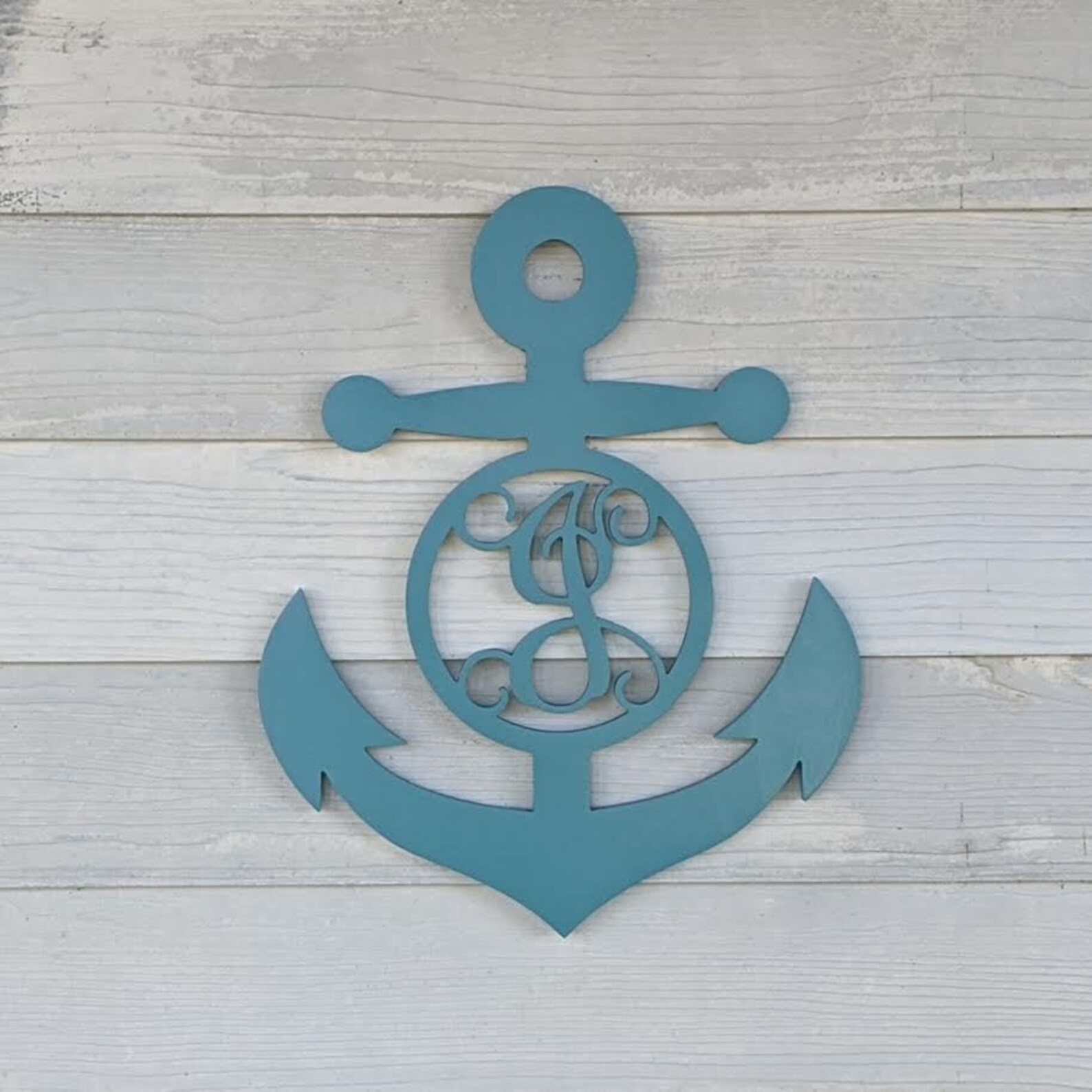 Wooden Anchor Sign, Anchor Sign Initial, Anchor Monogram Sign, Anchor ...