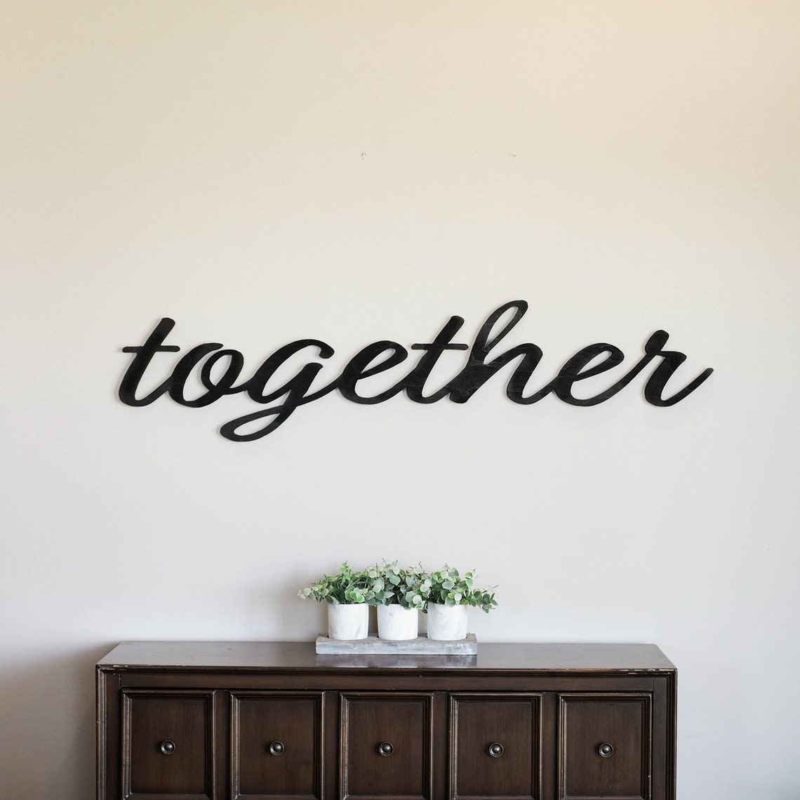 Wooden Sign That Says Together Large Together Word Cutout - Etsy