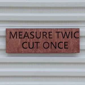 Father’s Day Gift for Woodworker | “measure Twice Cut Once” Sign ...