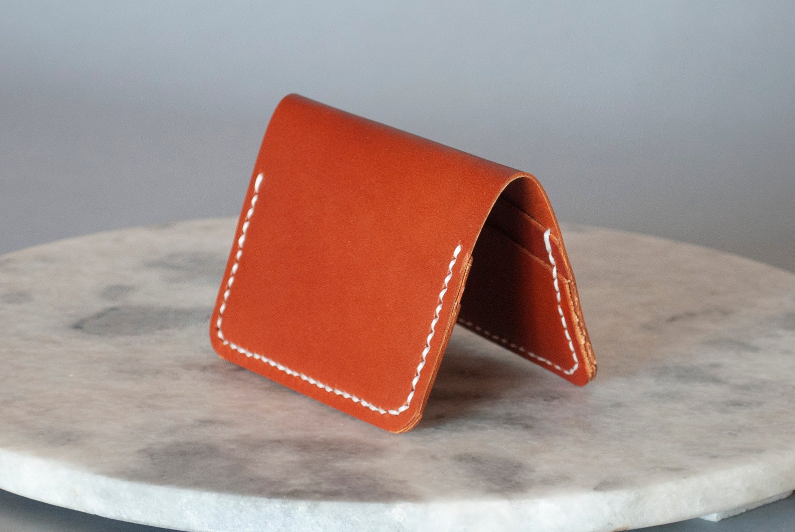 Compact Leather Wallet With Personalization, Bi-fold Leather Wallet ...