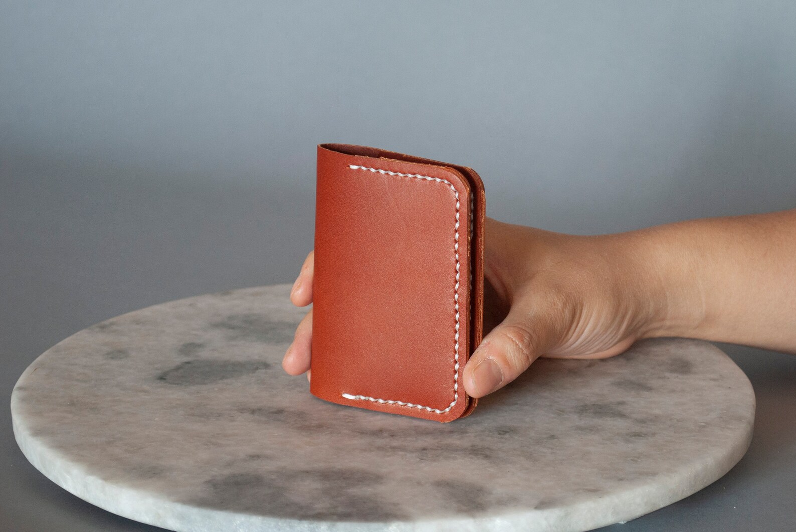 Compact Leather Wallet With Personalization, Bi-fold Leather Wallet ...