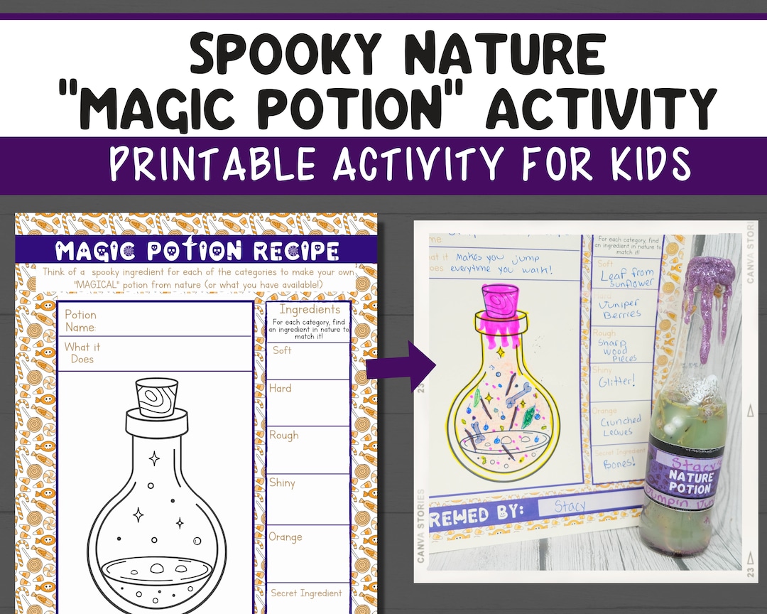 Spooky Nature Potion Activity - Printable Halloween Outdoor Nature ...