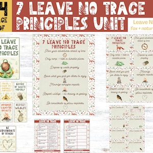 Leave No Trace Printable Activity for Kids (forest School, Earth Day Kids Activity, Nature ...