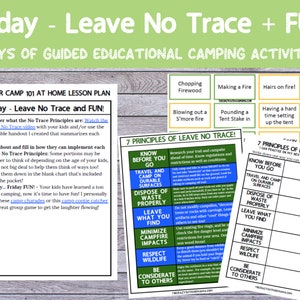33 Page "camping 101" DIY Summer Camp Printable (5 Days of Educational ...