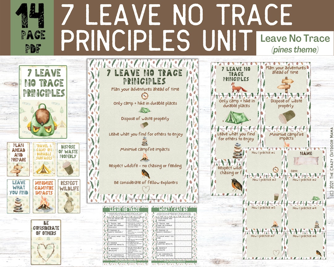 Leave No Trace Printable Activity for Kids (forest School, Earth Day ...
