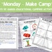 33 Page camping 101 DIY Summer Camp Printable 5 Days of Educational ...