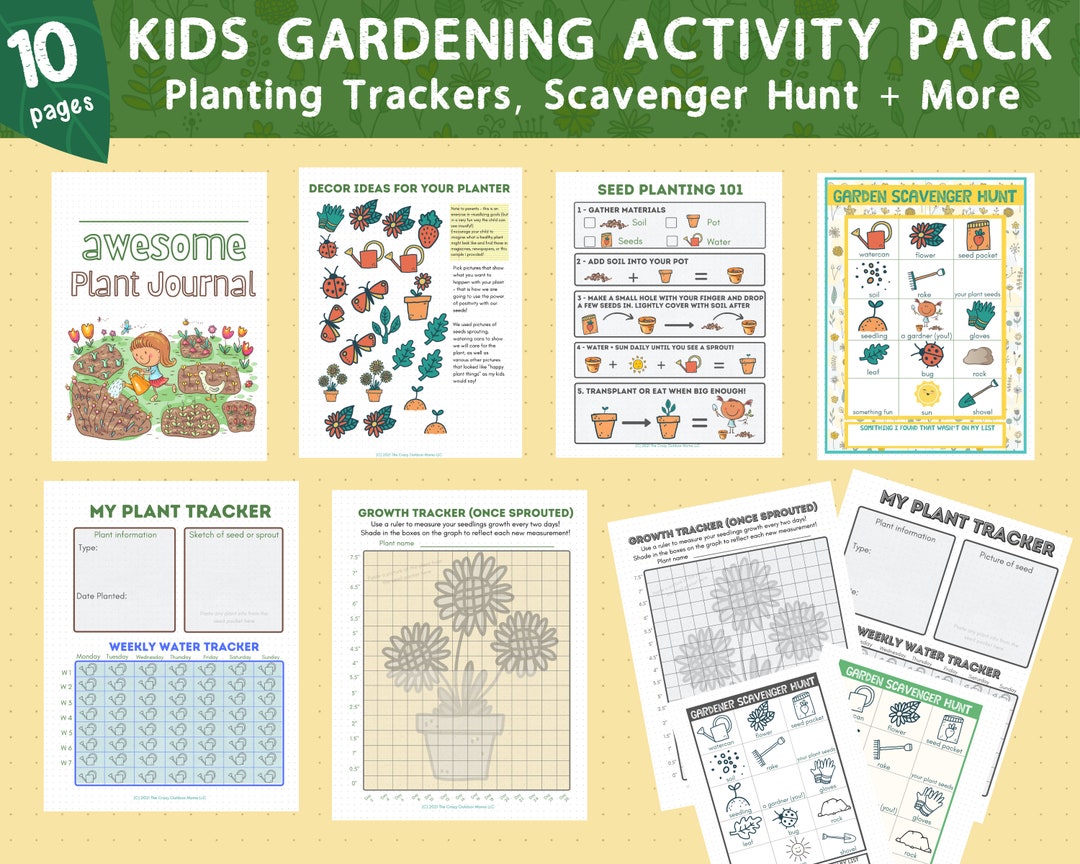 Educational + FUN Gardening Journal for Kids - Plant Growth Tracker ...