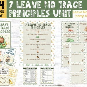 Leave No Trace Printable Activity for Kids (forest School, Earth Day ...