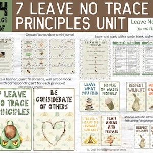 Leave No Trace Printable Activity for Kids (forest School, Earth Day ...