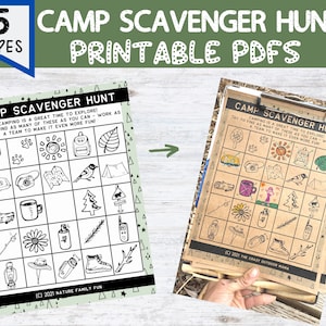 5 Printable Camping Scavenger Hunts [perfect for Camping Birthday ...