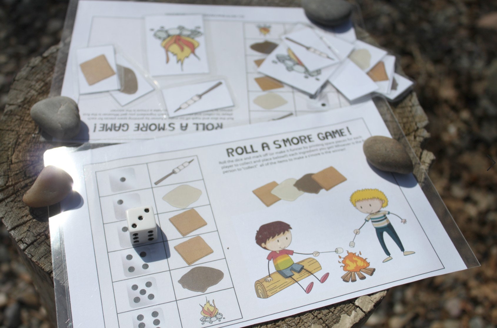 Printable "roll A S'more" Camping Game (camping Game for Kids, Summer ...