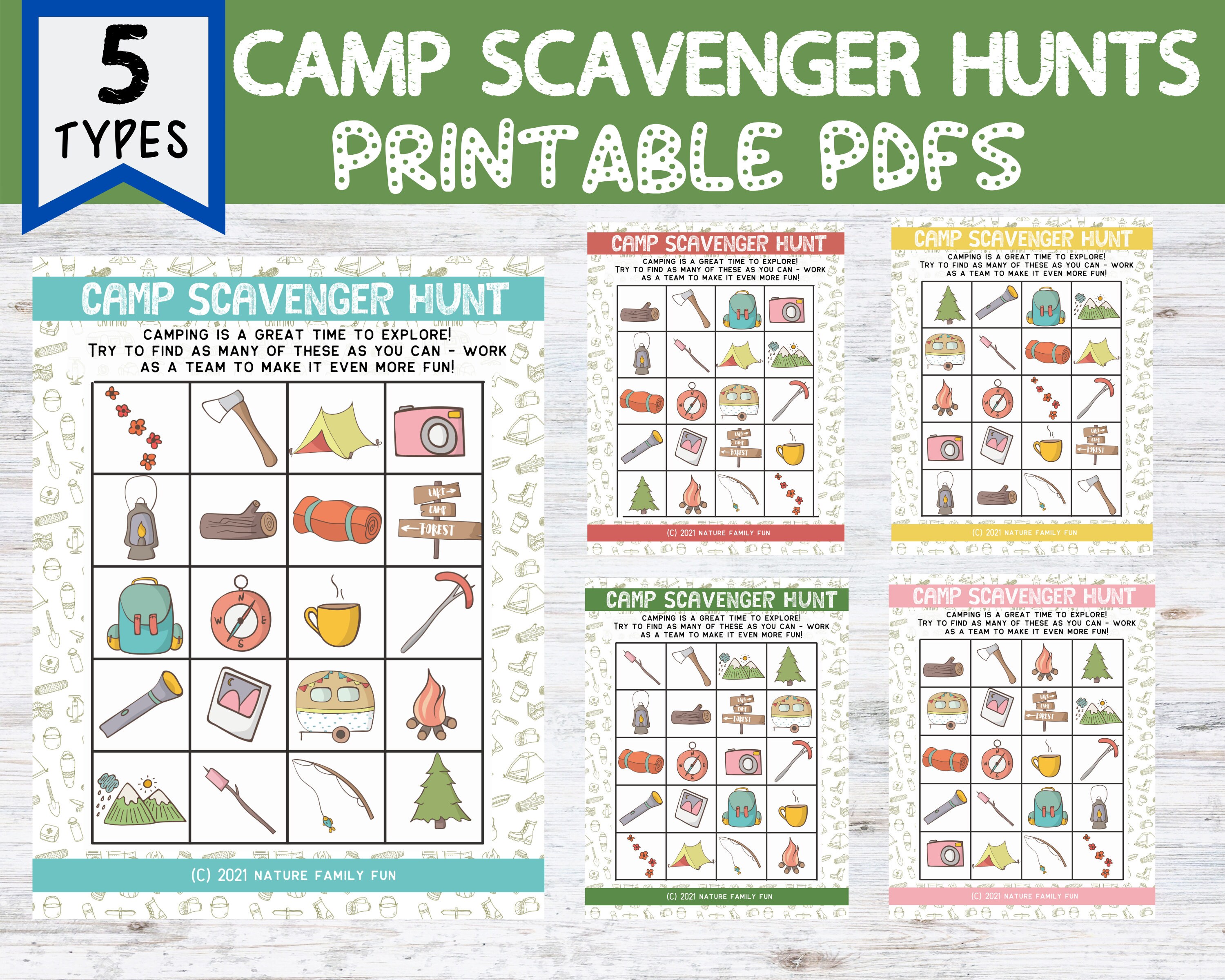 5 Cute Camping Scavenger Hunts [perfect for Glamping Birthday Parties ...