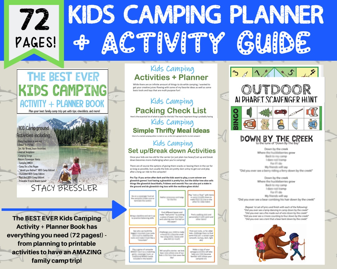 72 Page Kids Camping Planner and Activity {printable} Book - Etsy