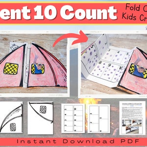 10 Count Fold Out Tent Craft for Kids - Perfect for Camp Week, Summer ...