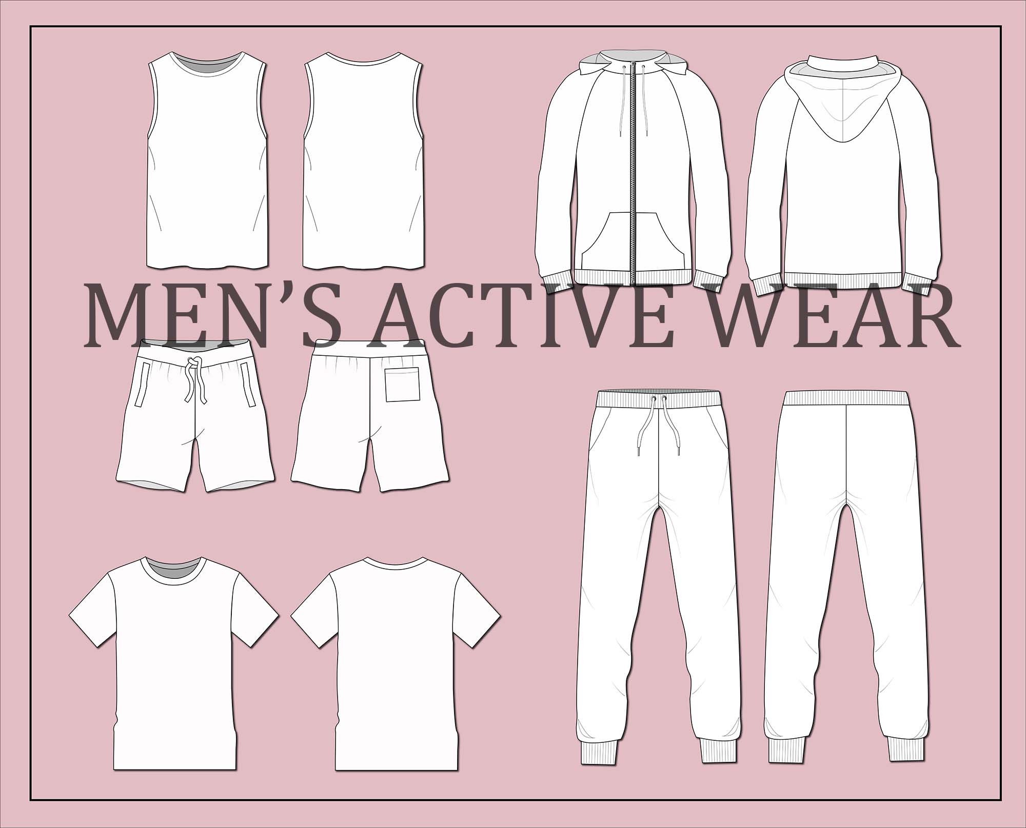 Men's Activewear Vector -sportwear Vector-sweatpants Vector-fashion ...