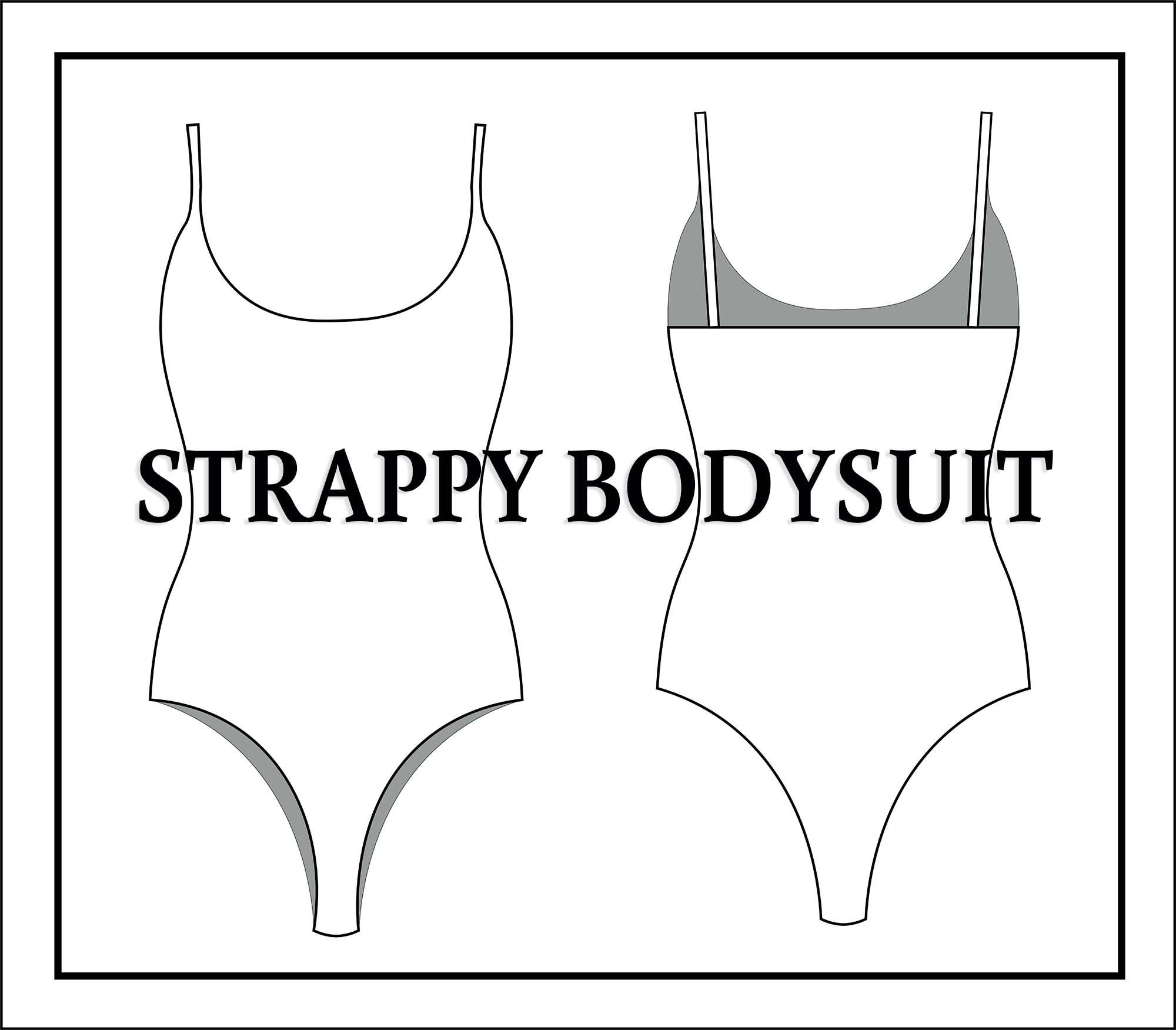 Bodysuits Set Bundle Vector -bodysuit Fashion Flat Sketch for Adobe ...