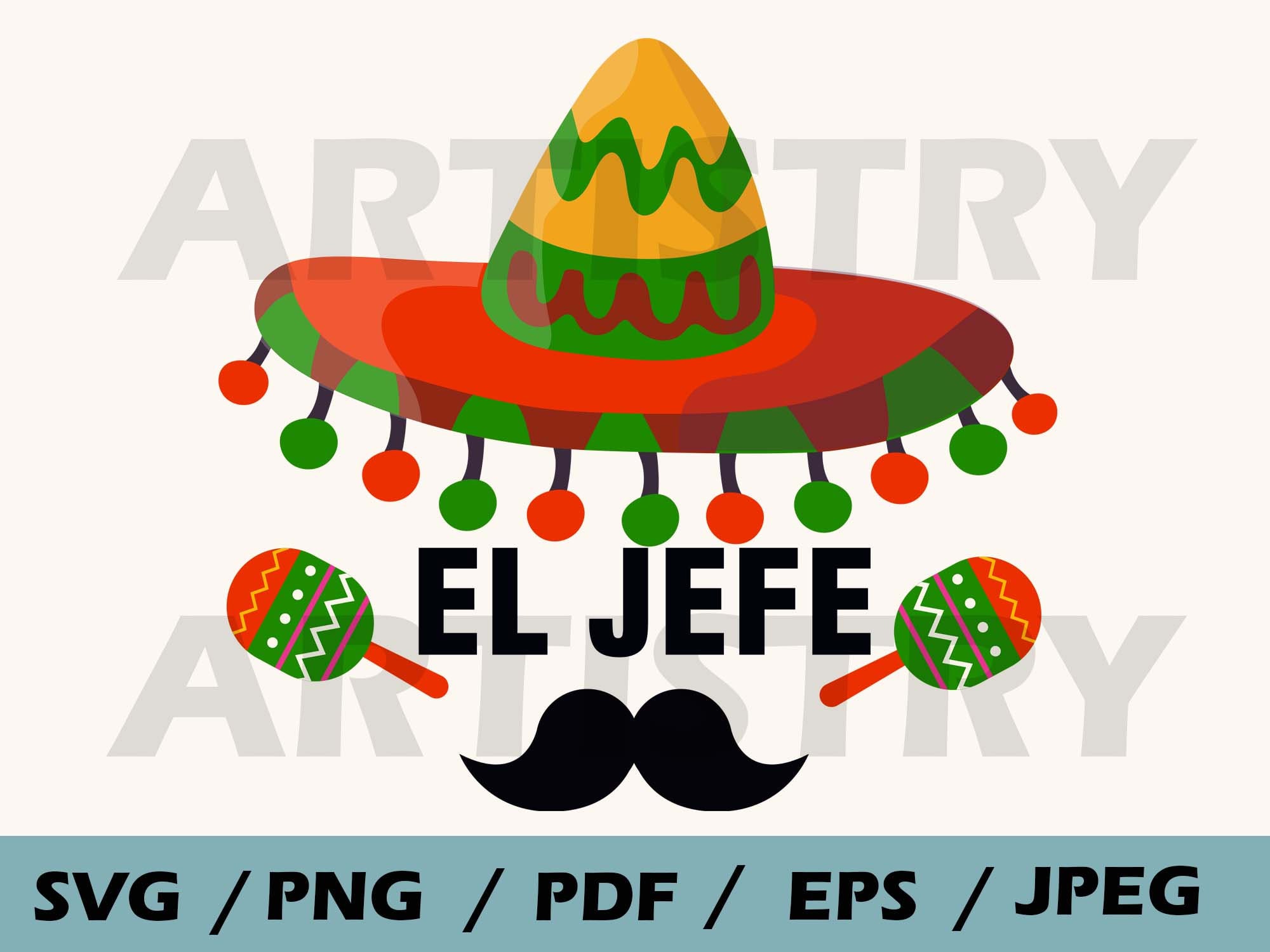 El Jefe SVG the Boss SVG mexican Flag Sublimation Design - Etsy Ireland