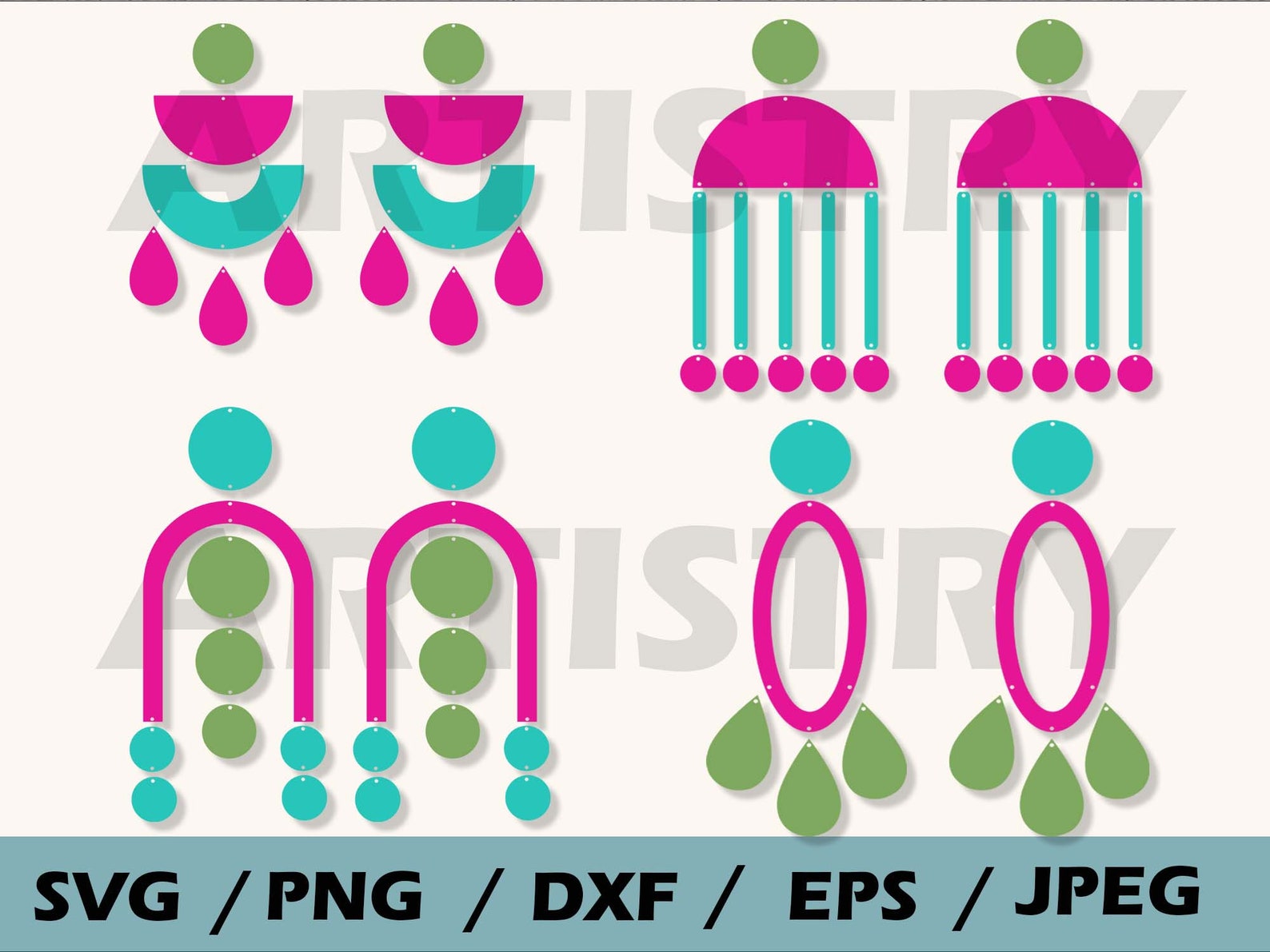 Bohemian Earrings Svg Bundle, Boho Earrings Svg , Leather Earring Svg ...