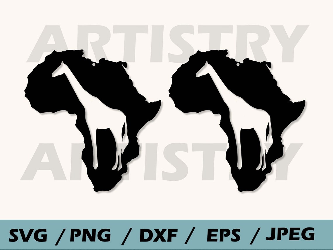 African Earrings Svg Bundles africa Map Svg Leather - Etsy