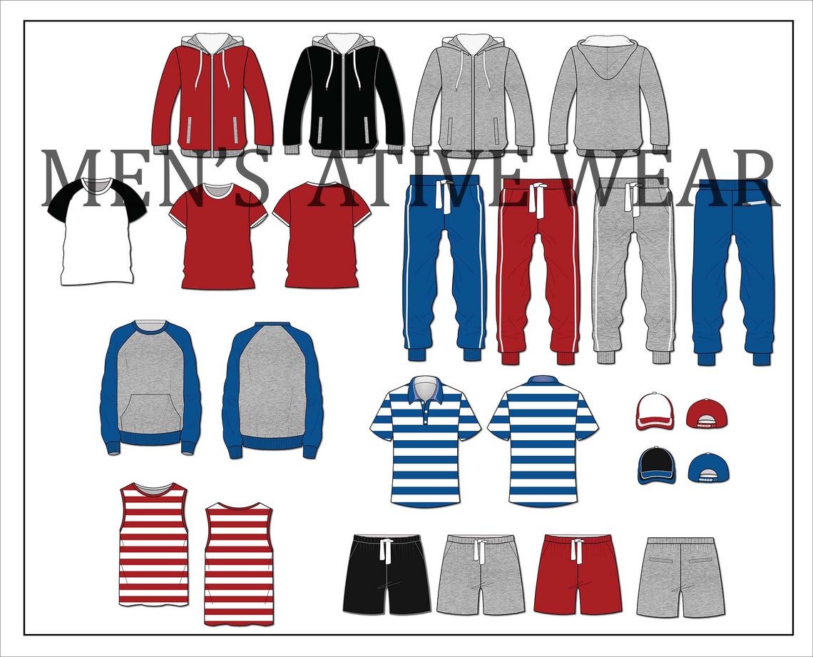 Men's Activewear Vector -sportwear Vector-sweatpants Vector-fashion ...