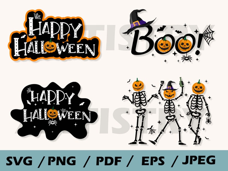 Halloween Bundle SVG Boo Halloween Clipart Halloween Svg - Etsy
