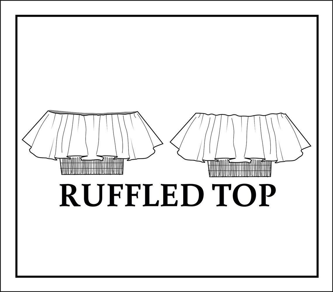 Women's Tops Set Bundle Vector -tops Fashion Flat Sketches for Adobe ...