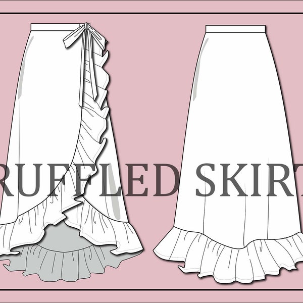 Long Skirt Sketch - Etsy