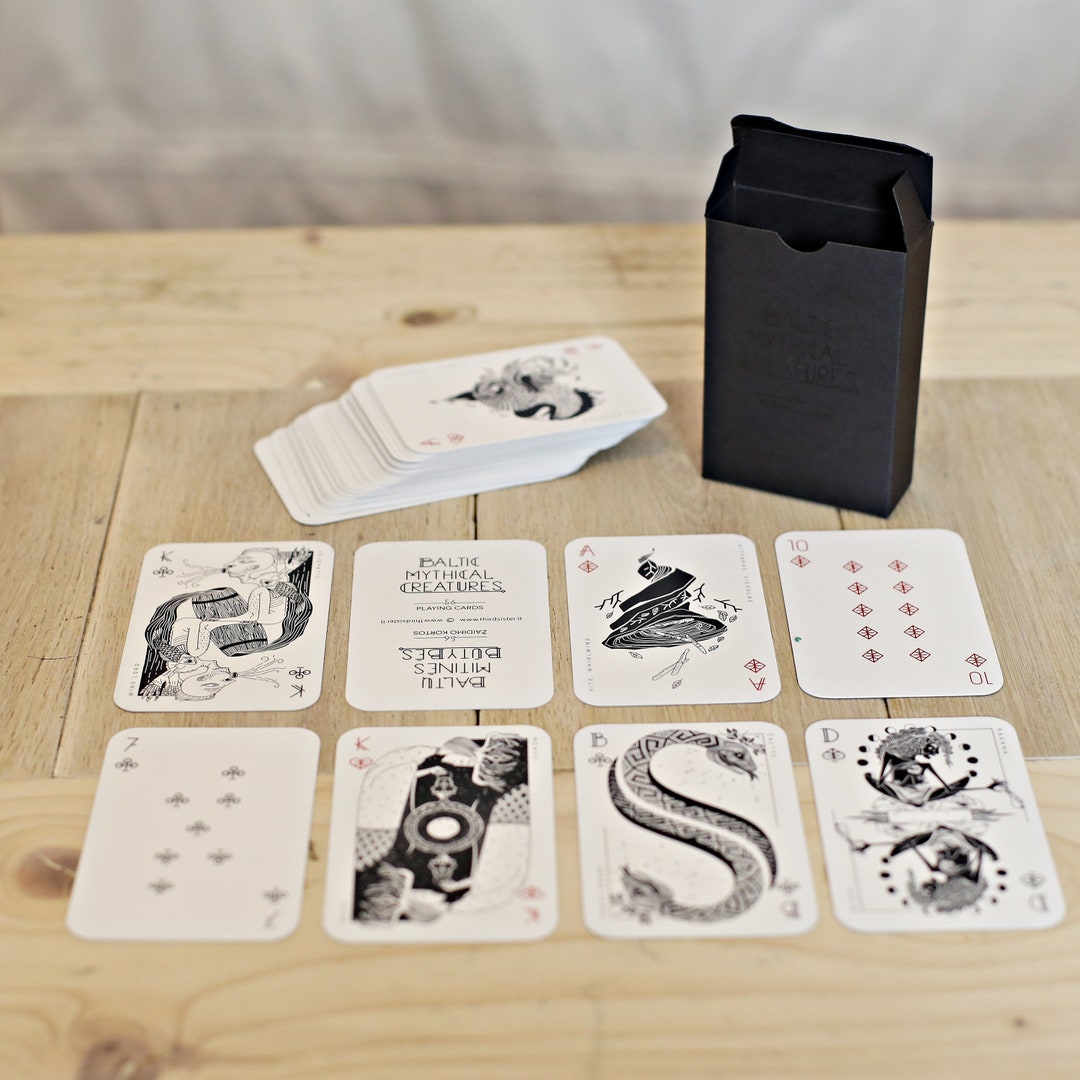 Playing Cards With Illustrations of Baltic Mythical Creatures - Etsy