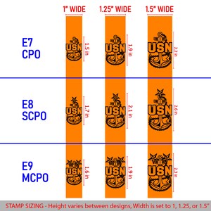 U.S. Navy E7, E8, E9 Rank Insignia Delrin Leather Stamp - Etsy