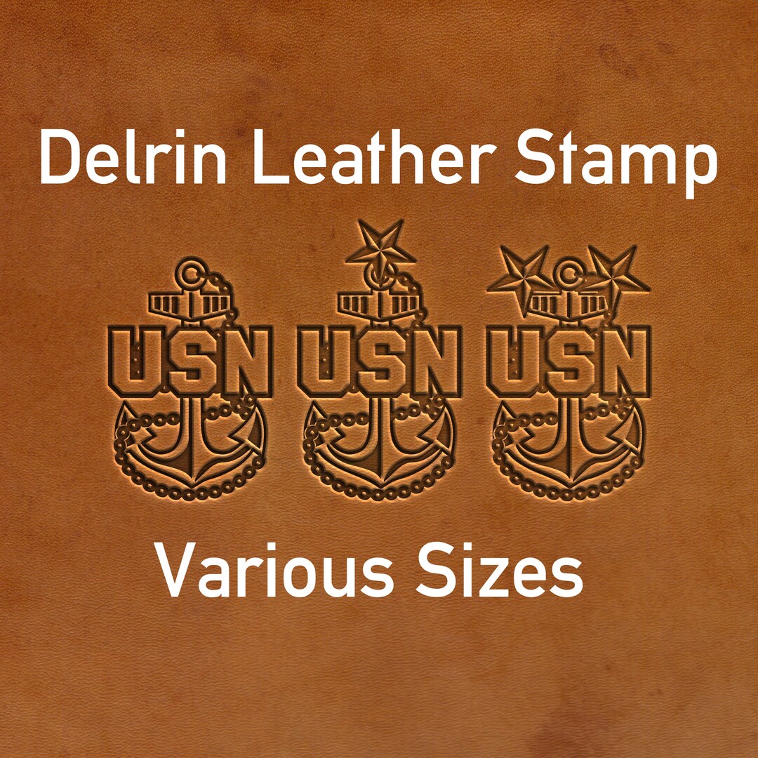 U.S. Navy E7, E8, E9 Rank Insignia Delrin Leather Stamp - Etsy