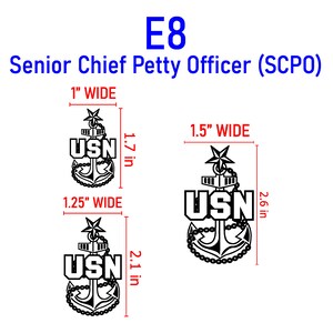 U.S. Navy E7, E8, E9 Rank Insignia Delrin Leather Stamp - Etsy