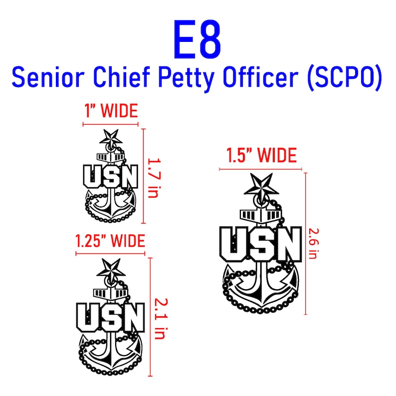U.S. Navy E7 E8 E9 Rank Insignia Delrin Leather Stamp - Etsy