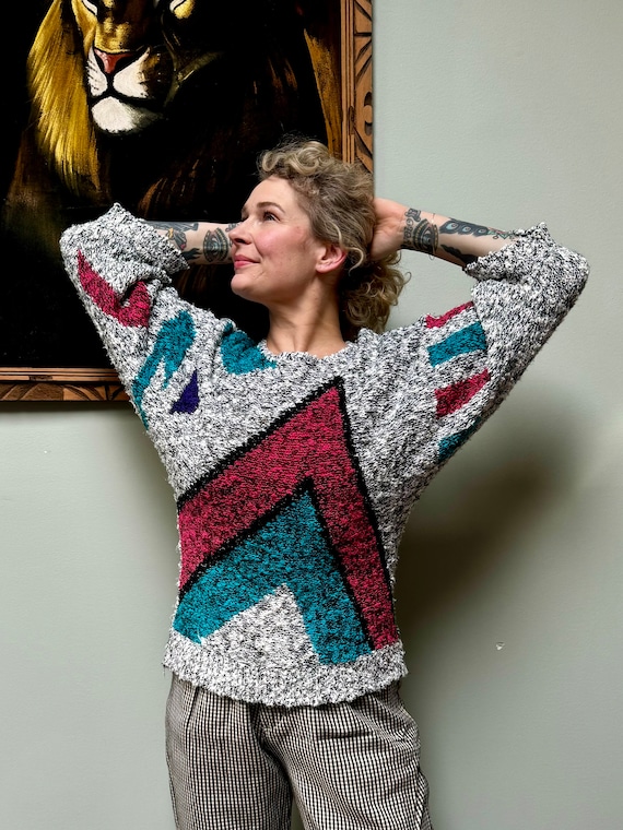 80s batwing sweater - Gem