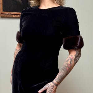 1990s Does 60s Blumarine Anna Molinari Designer Velvet and Mink Mini ...