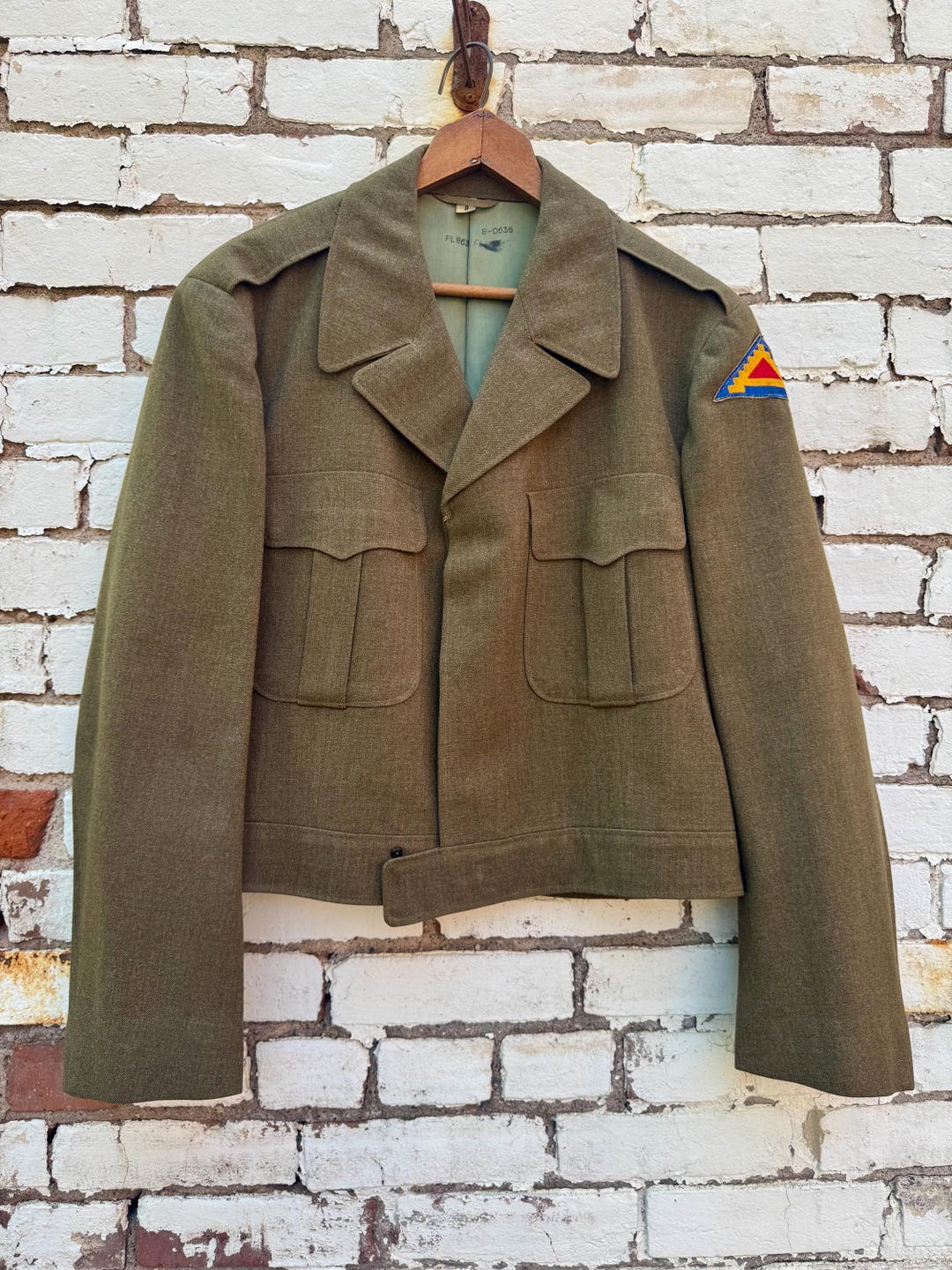 WWII 1944 Ike Wool Army Officer Jacket 7th Army Patch 44 Chest - Etsy