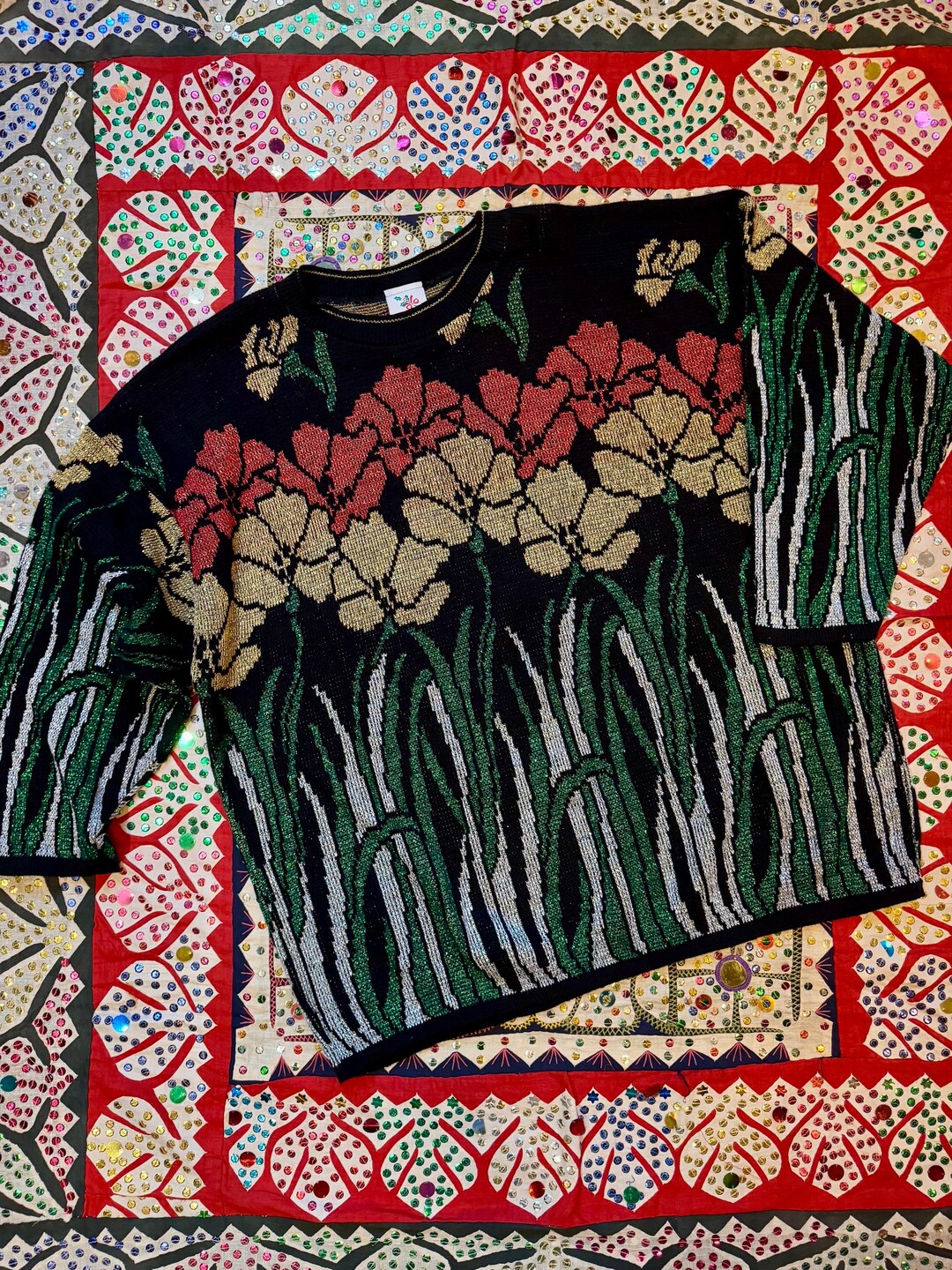 1980s Sparkly Christmas Sweater Ugly Nutcracker 2XL - Etsy