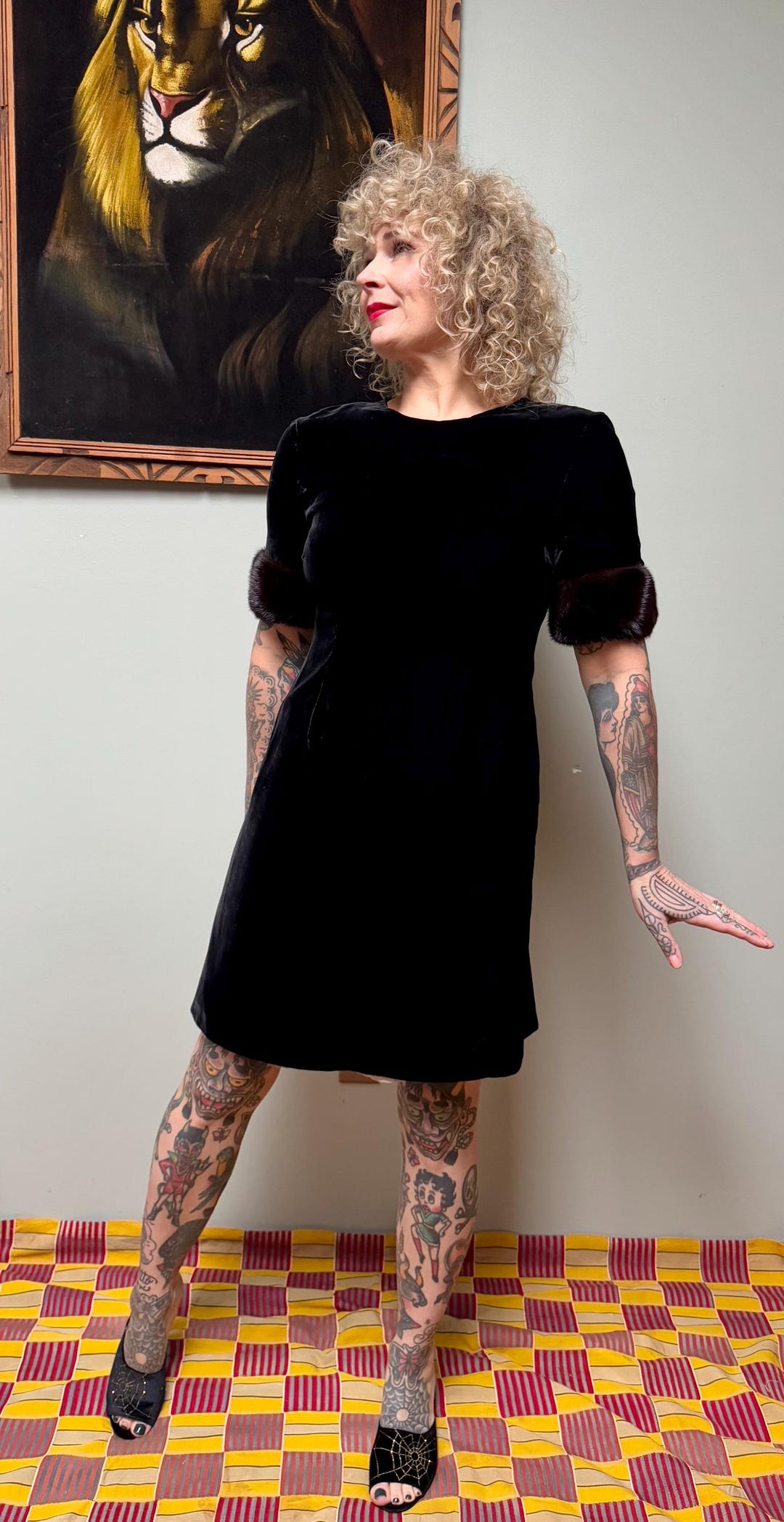 1990s Does 60s Blumarine Anna Molinari Designer Velvet and Mink Mini ...