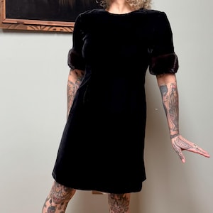 1990s Does 60s Blumarine Anna Molinari Designer Velvet and Mink Mini ...