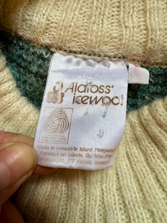 1960s Icelandic Wool Abstract Sweater Alafoss Icewool… - Gem