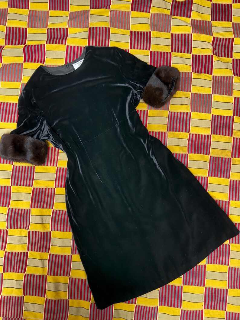 1990s Does 60s Blumarine Anna Molinari Designer Velvet and Mink Mini ...