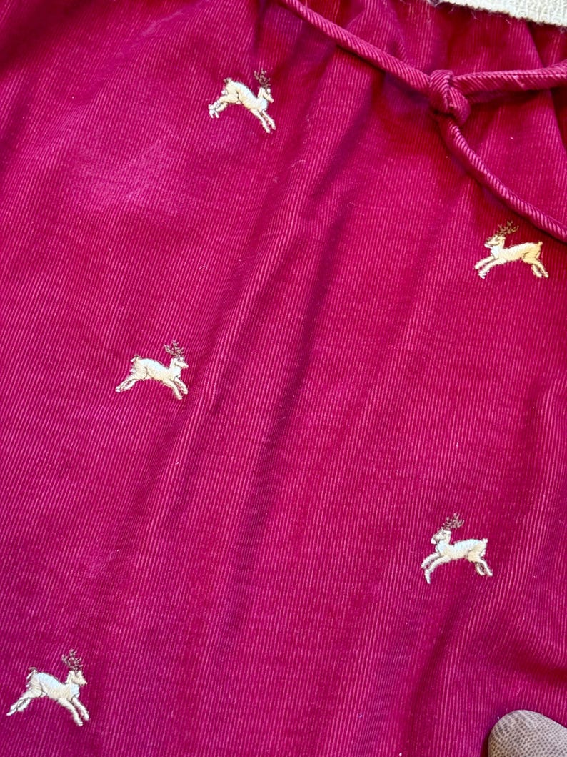 1970s Corduroy Embroidered A-line Skirt Deer M/L - Etsy