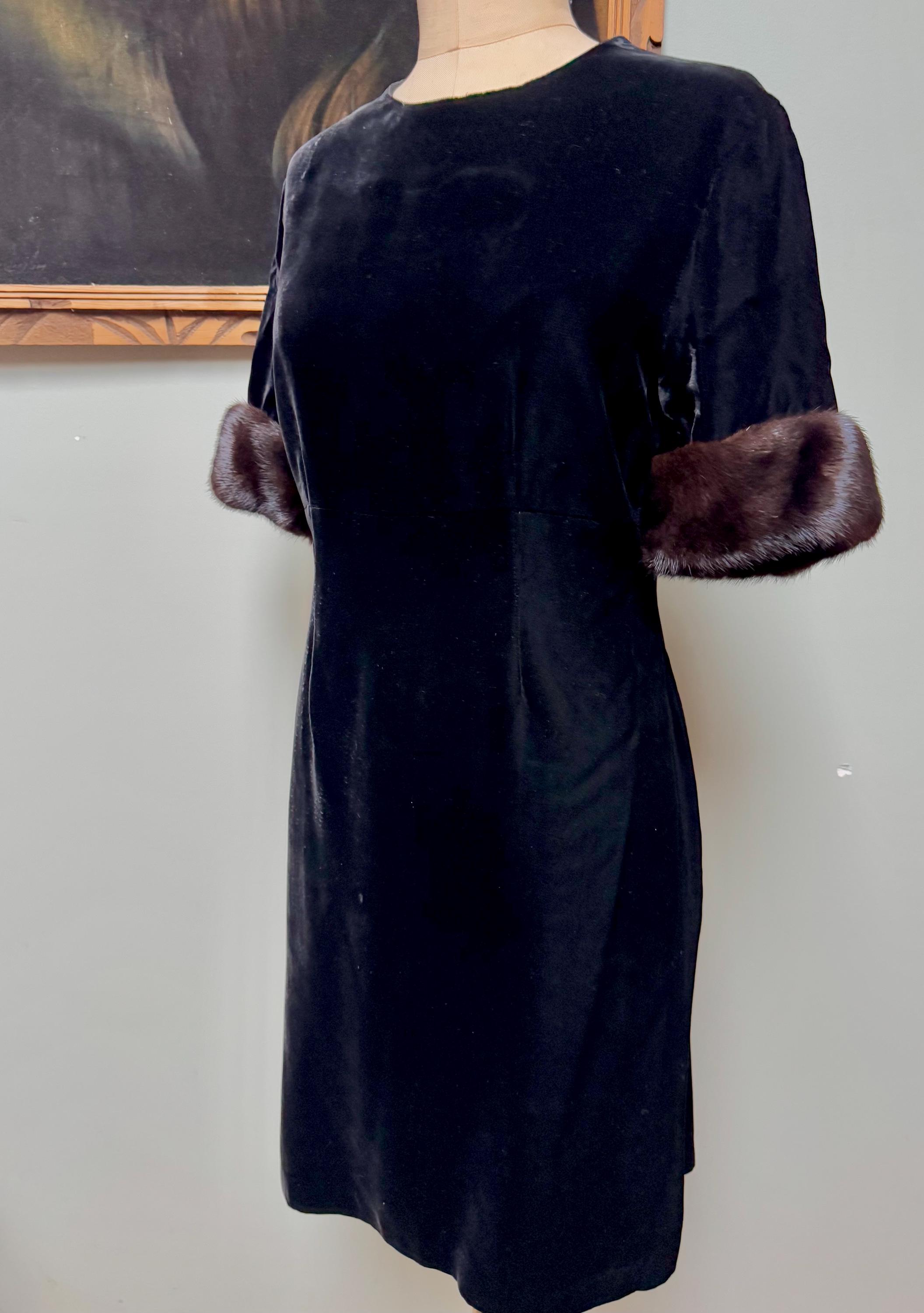 1990s Does 60s Blumarine Anna Molinari Designer Velvet and Mink Mini ...