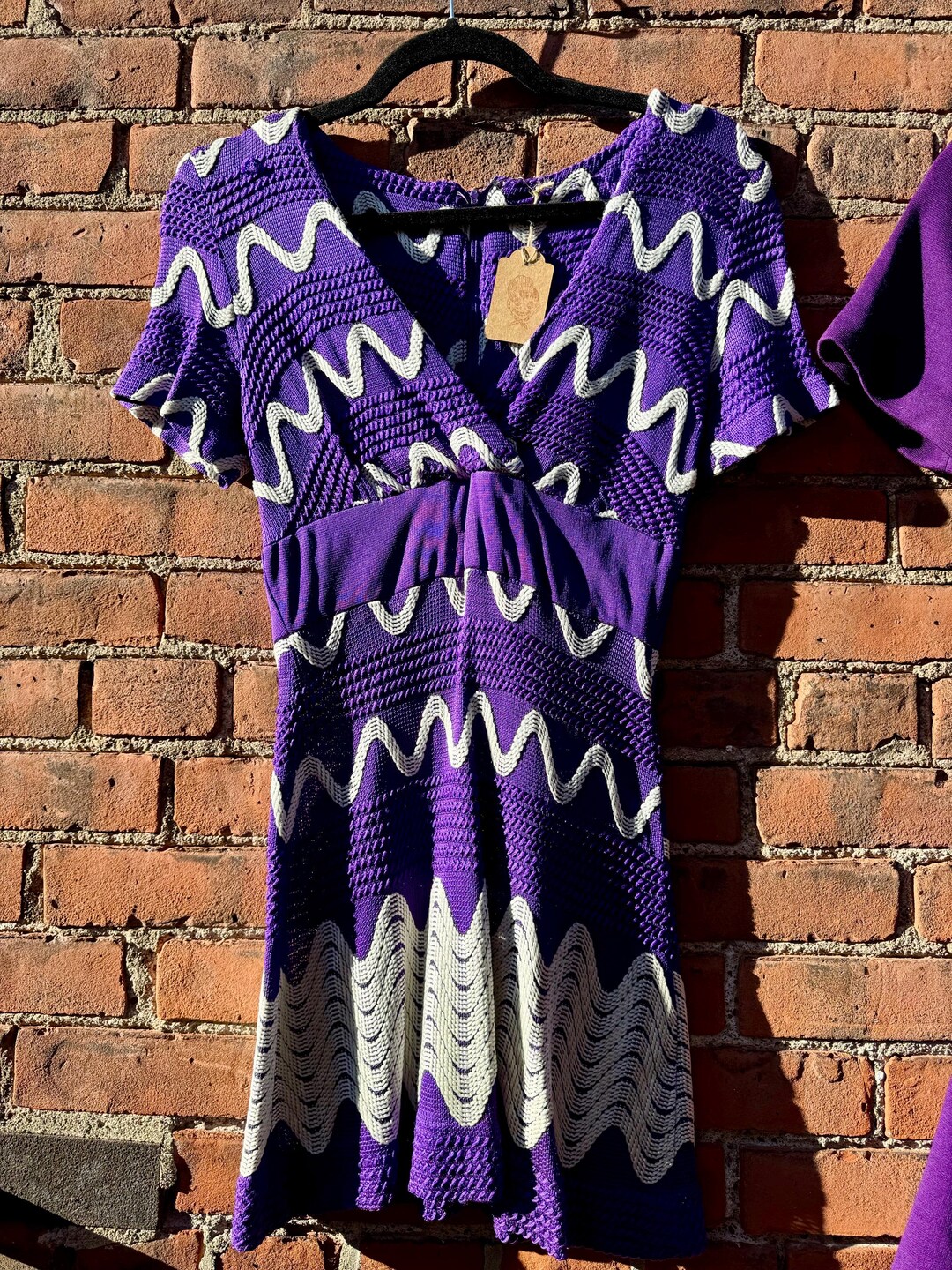 1960s Micro Mini Mod Purple Knit Dress XS - Etsy